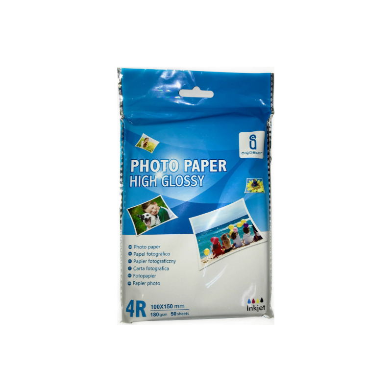 Fotopapir, 180 gr. High Glossy, 50 ark, 10x15 cm. - Køb her